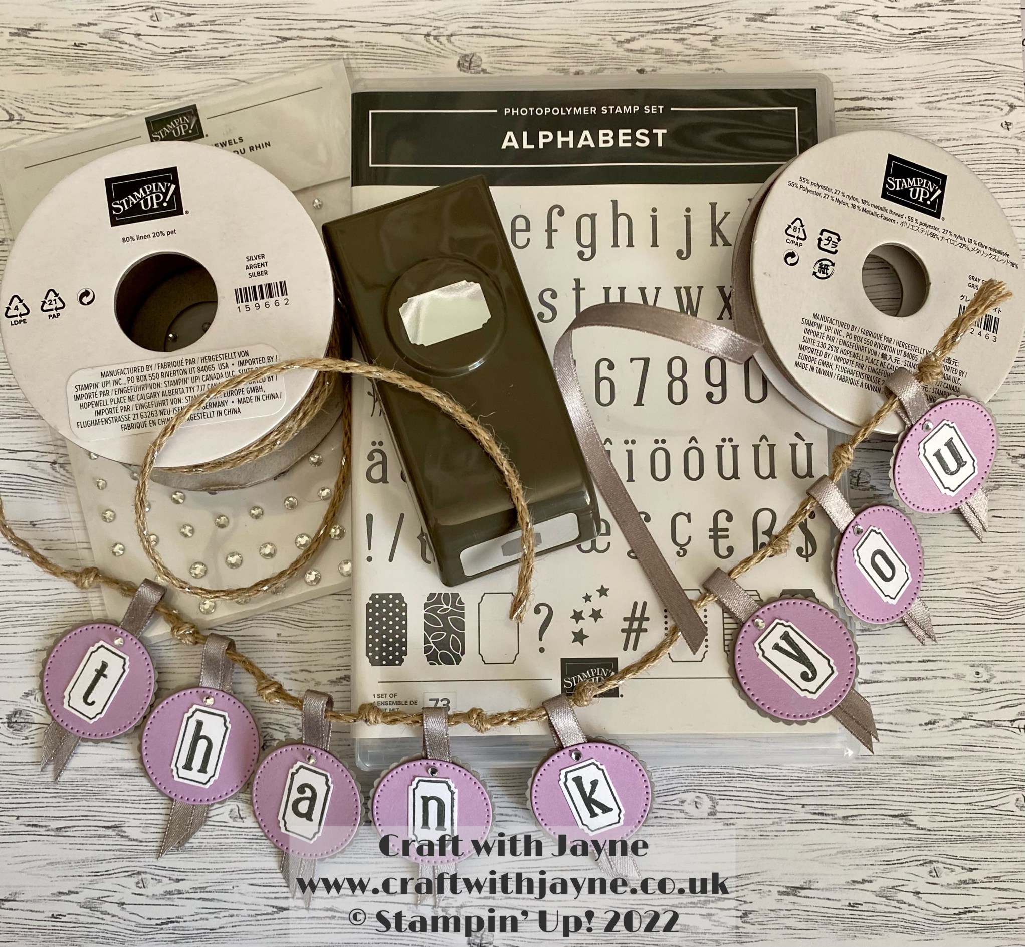 Inspire INK Blog Hop| Thank You Garland| Craft with Jayne | Stampin Up ...