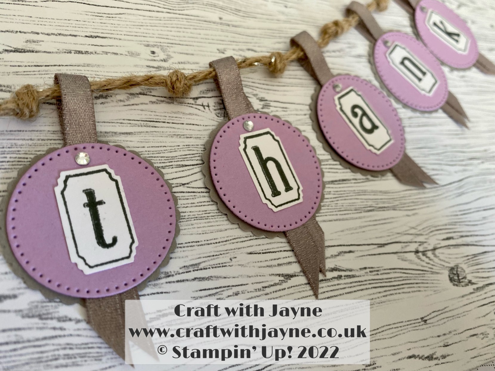 Inspire INK Blog Hop| Thank You Garland| Craft with Jayne | Stampin Up ...