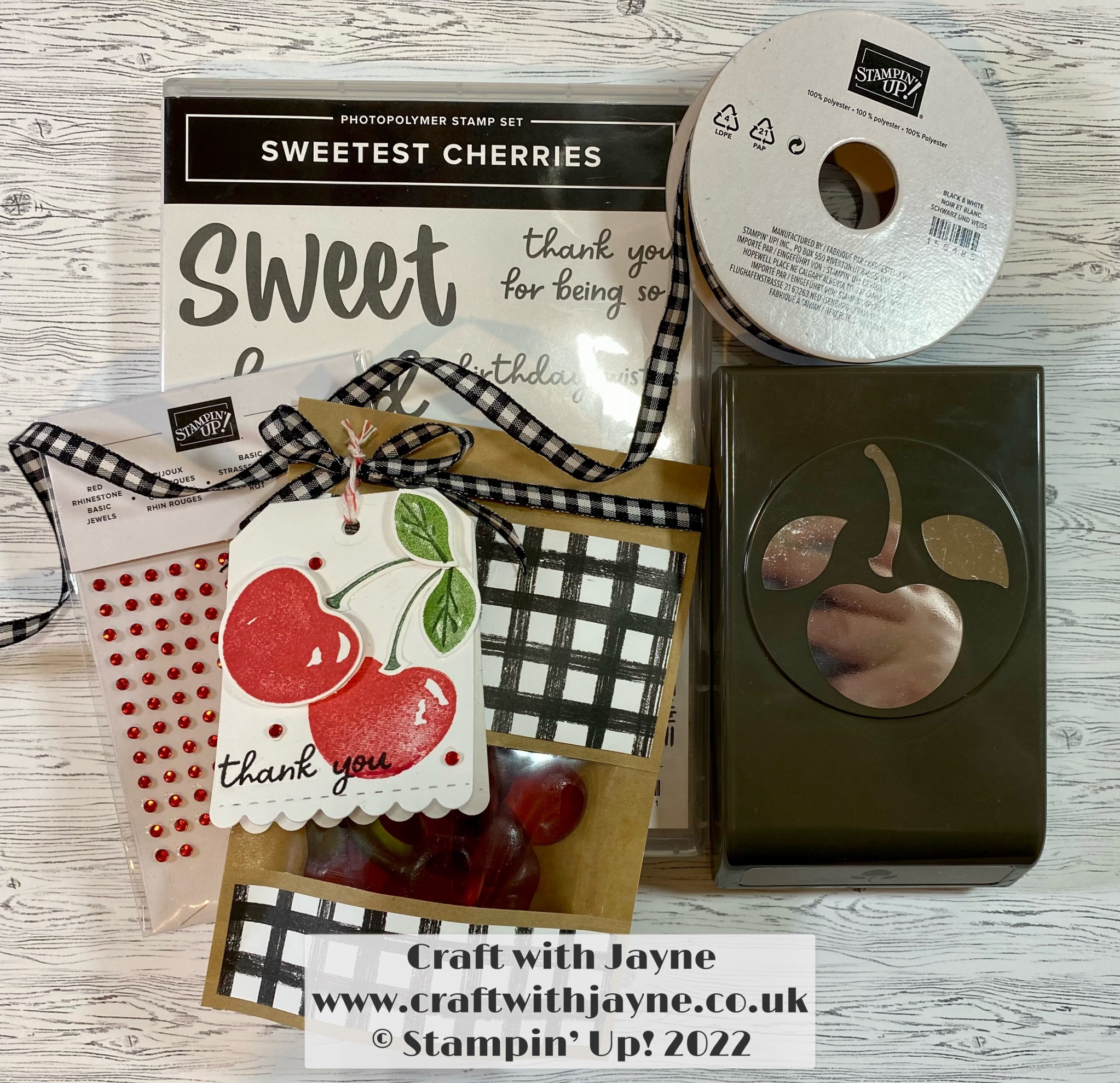 Sweetest Cherries Card and Peek-a-Boo Treat Bag | Craft with Jayne ...