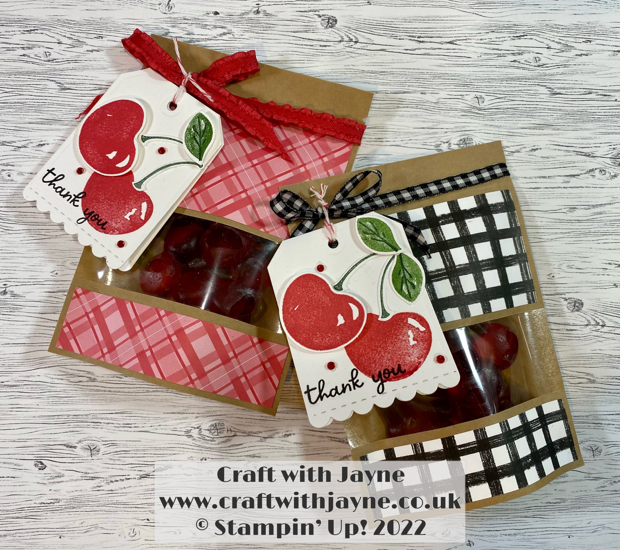 Sweetest Cherries Card and Peek-a-Boo Treat Bag | Craft with Jayne ...