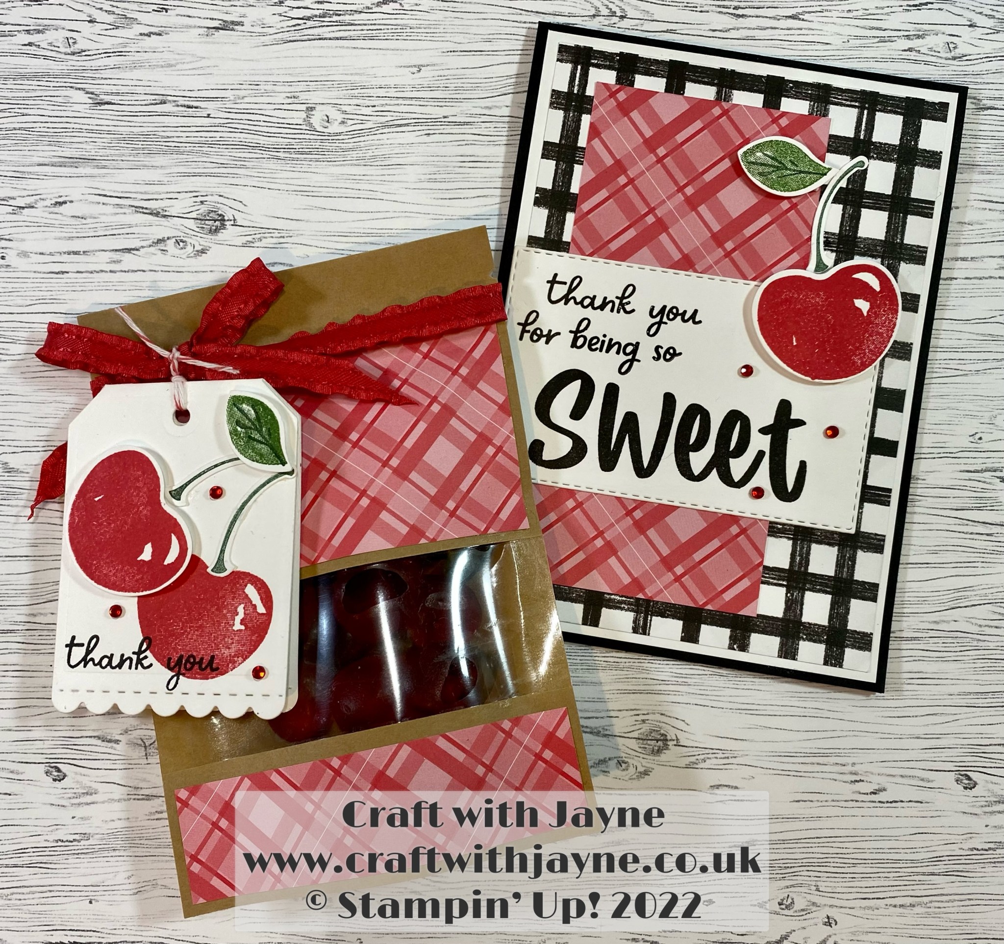 Sweetest Cherries Card and Peek-a-Boo Treat Bag | Craft with Jayne ...