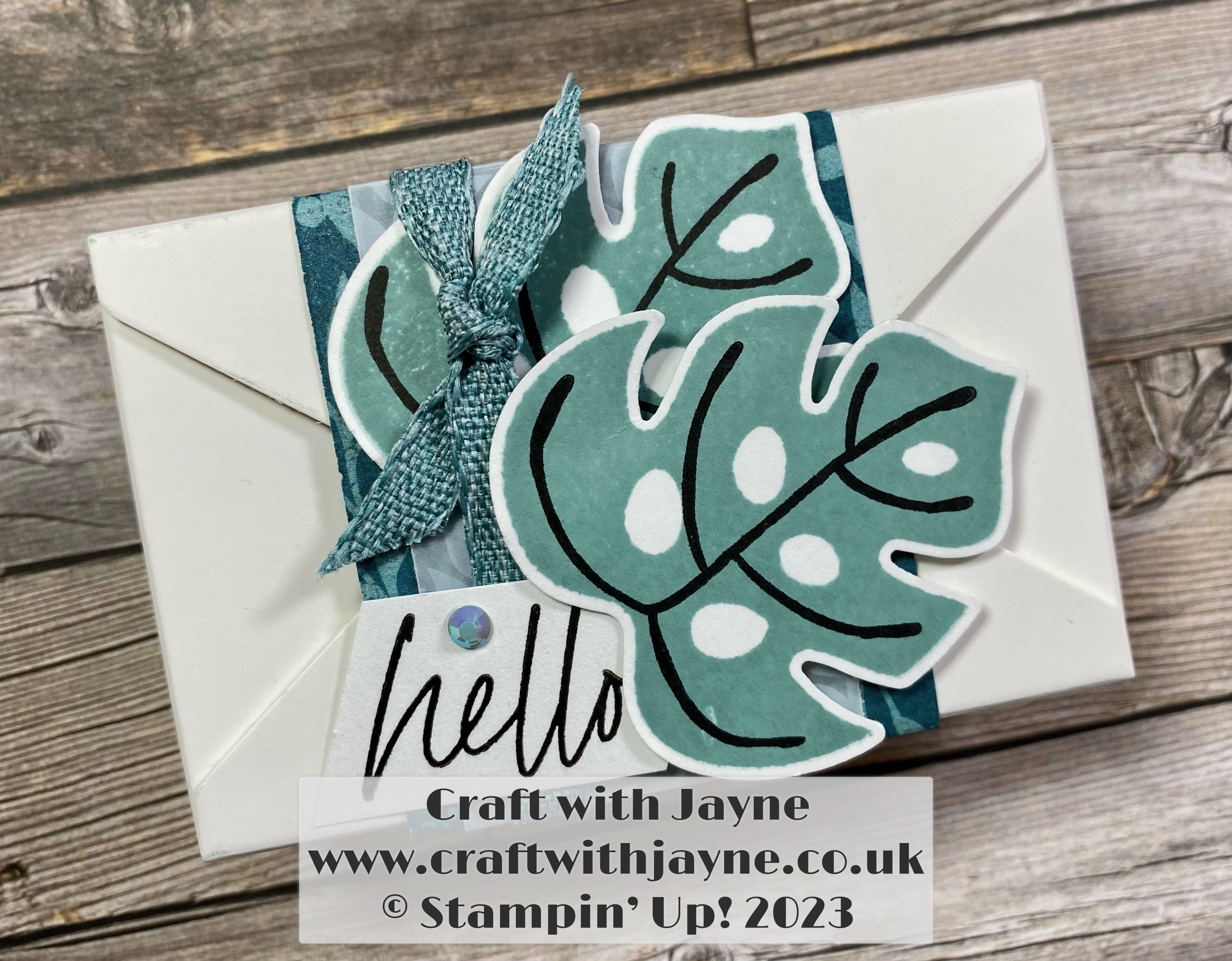 Tropical Leaf Envelope Treat Box | Craft with Jayne | Stampin Up ...