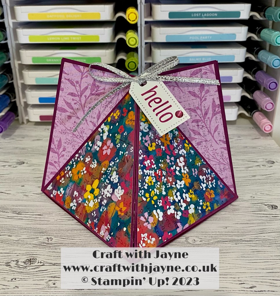 How to make a Geometric Winged Pyramid Gift Box | Stamp Around UK ...