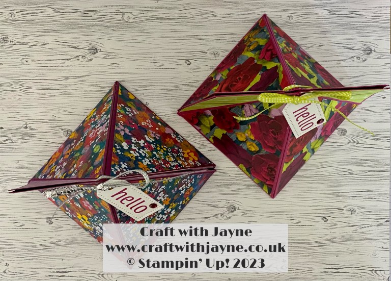 How to make a Geometric Winged Pyramid Gift Box | Stamp Around UK ...