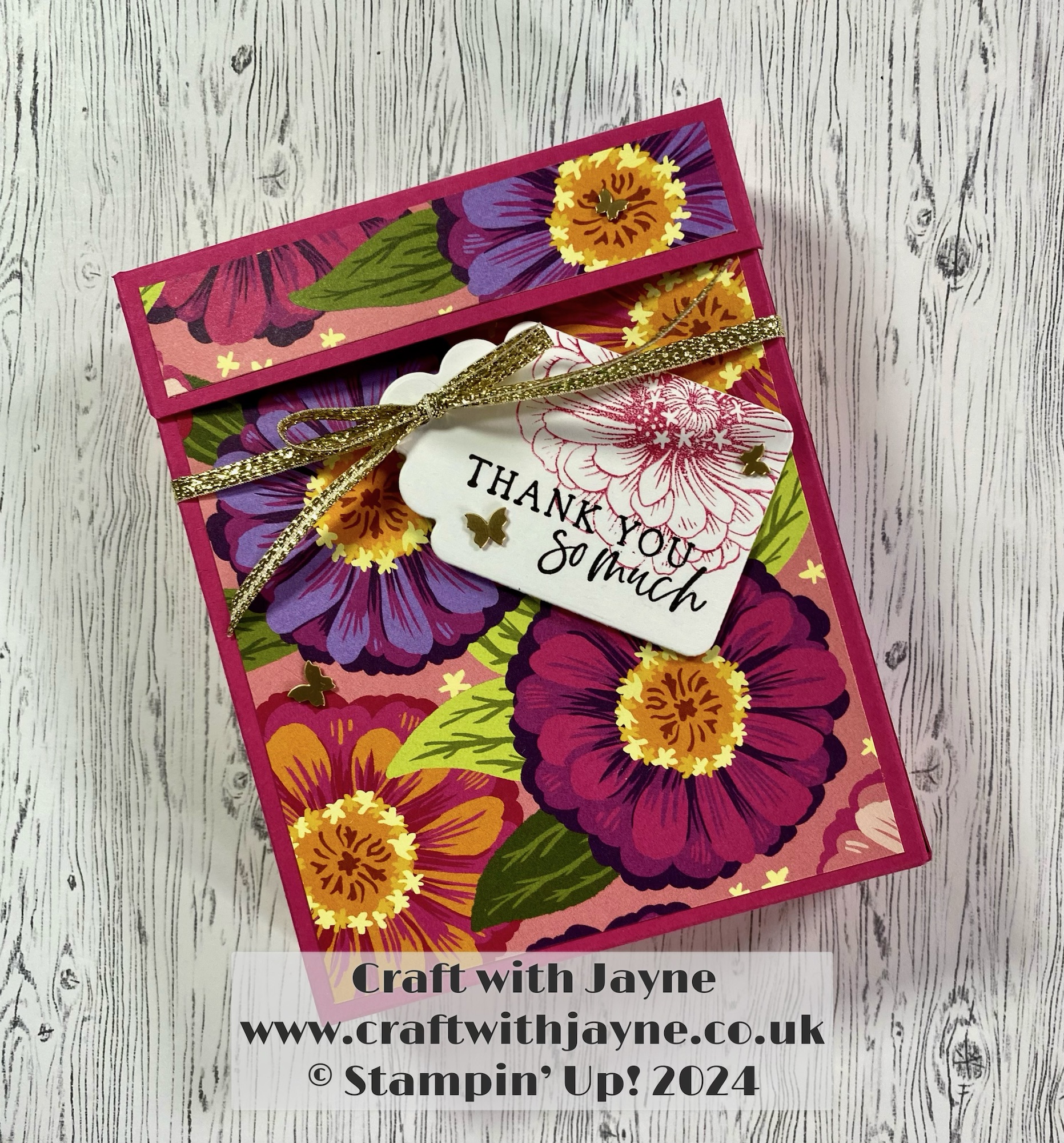 Simply Zinnia Flip Top Gift Box | Craft with Jayne | Stampin Up ...