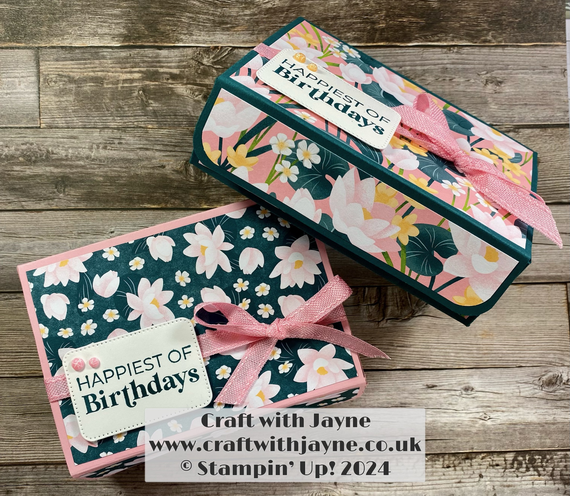 Lily Pond Lane – Fold Flat Gift Boxes | Craft with Jayne | Stampin Up ...